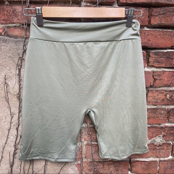 Shorts | New Sage Green High Waisted Biker Shorts S | Poshmark